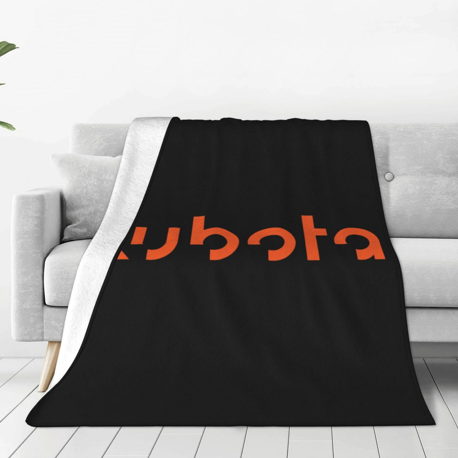 Kubota Logo Bed Blanket Fleece Throw Blankets Sofa Plush Soft Warm Blankets for Home Camping ...