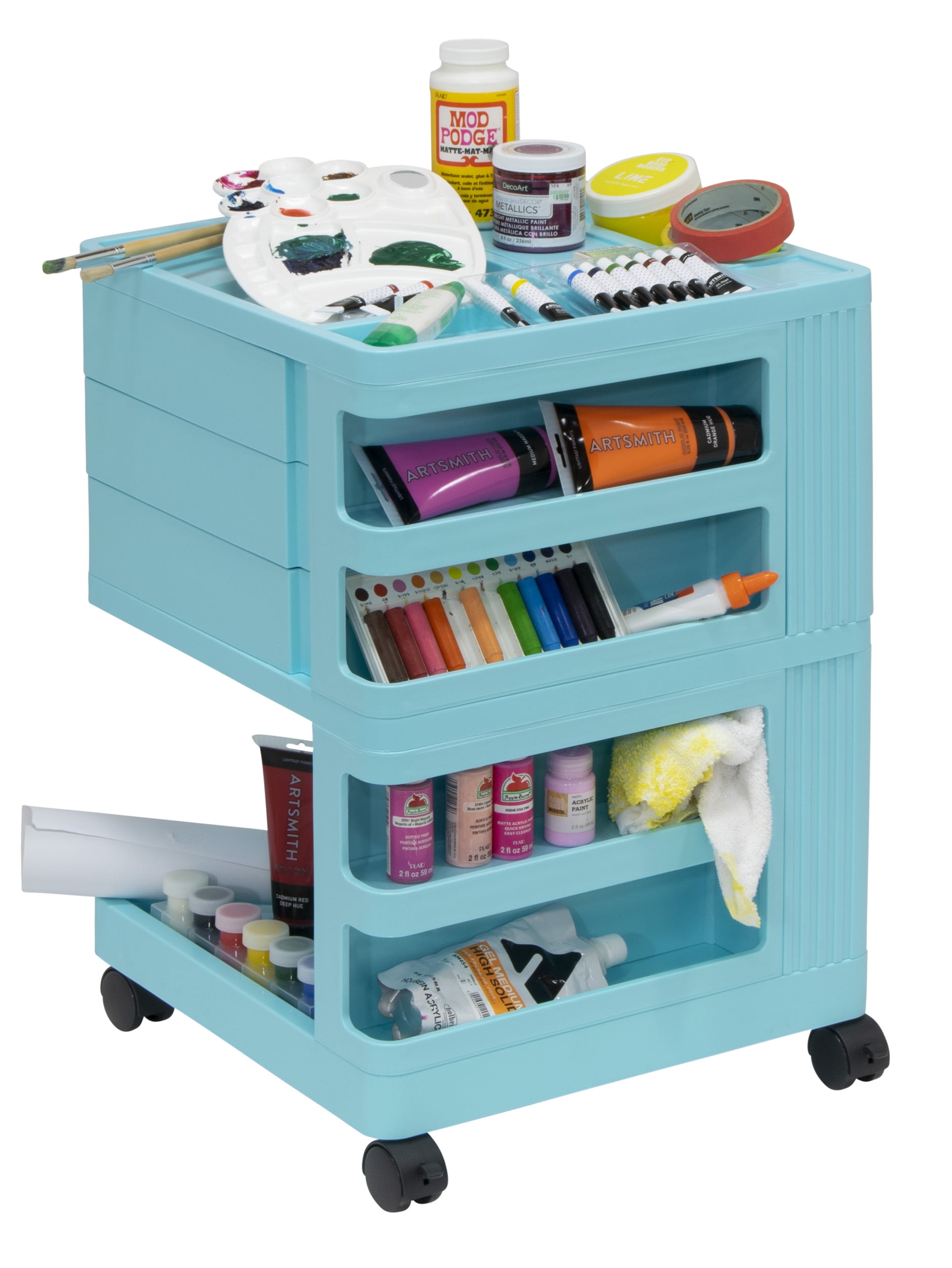 Studio Designs Kubx Pro Mobile Rotating 4-Sided Storage Organizer with ...