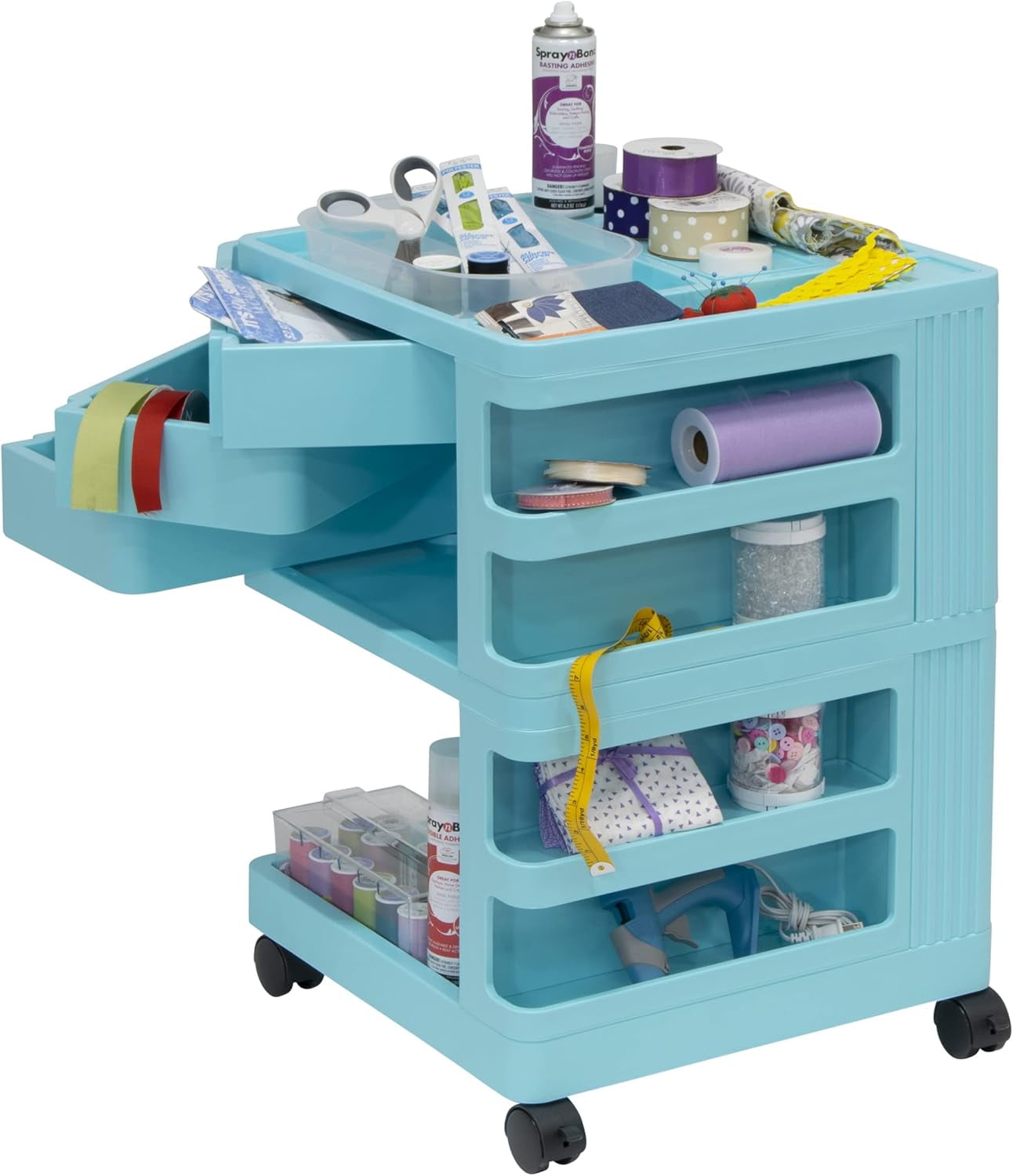 Kubx Pro Mobile Rotating 4-Sided Storage Organizer with Multiple ...