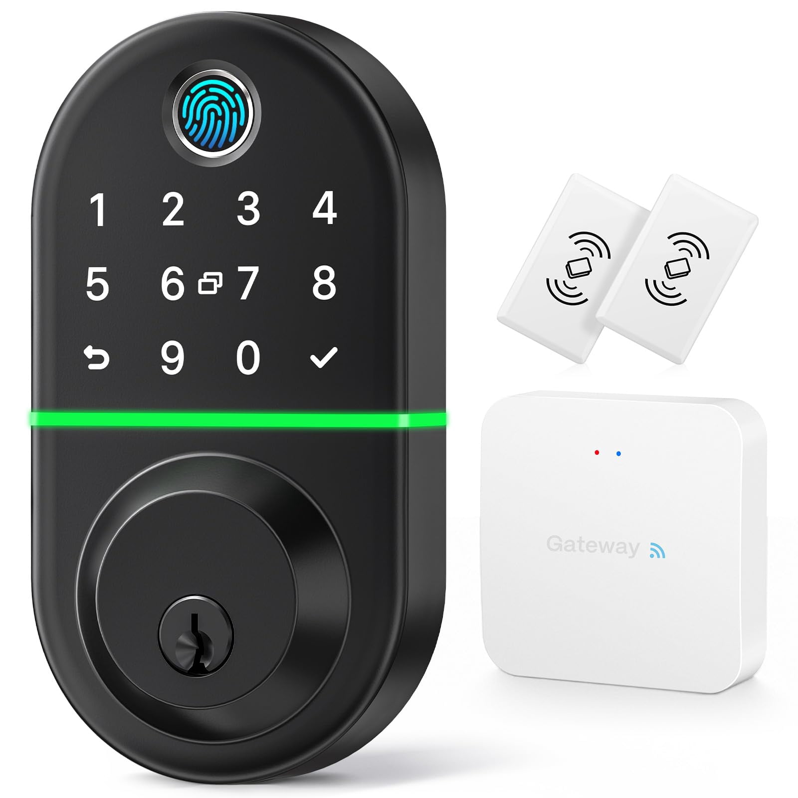 Kucacci Keyless Entry Smart Deadbolt - Wifi Door Lock with Fingerprint ...
