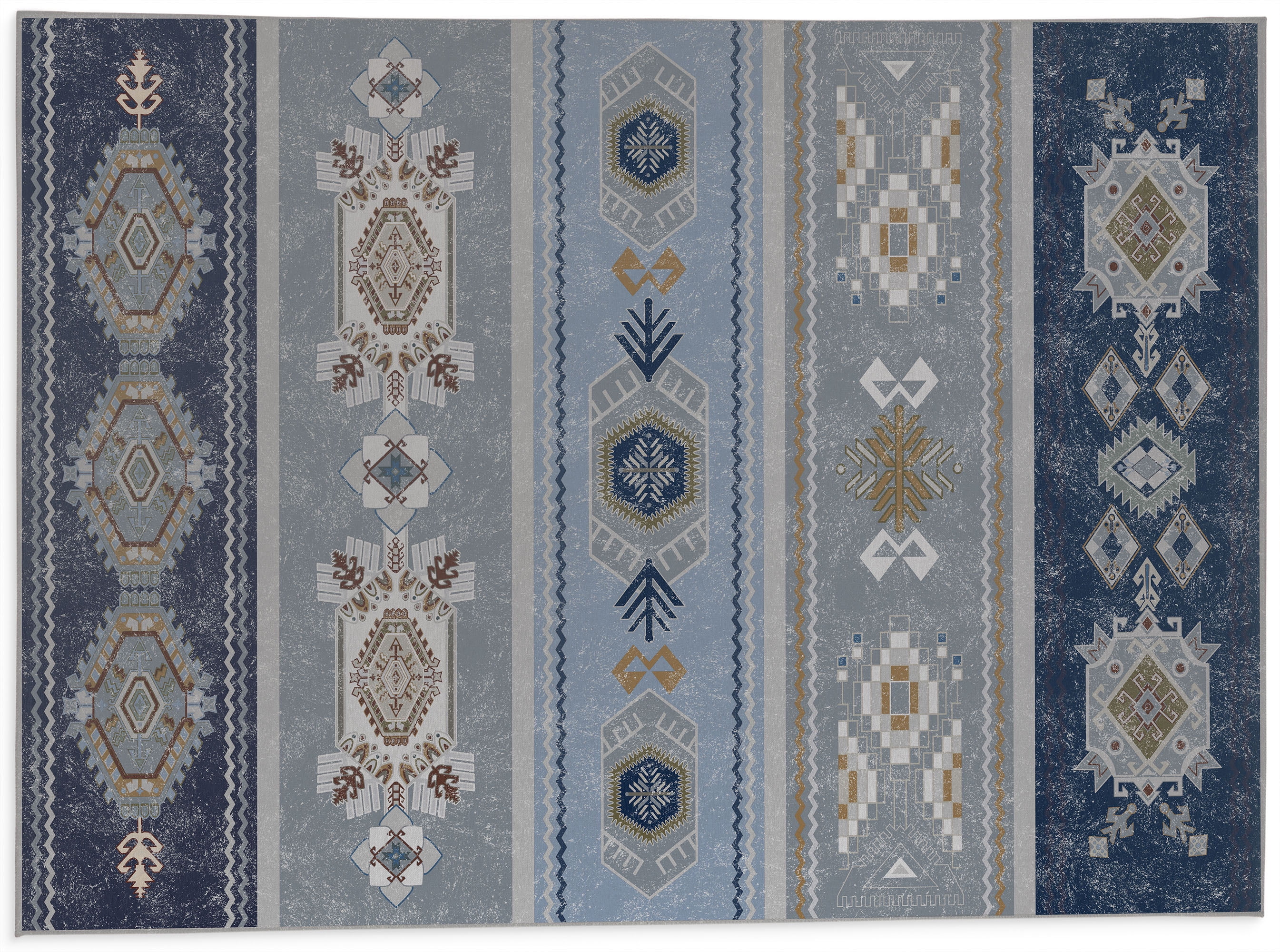 Kucci Blue Kitchen Mat by Kavka Designs - Walmart.com