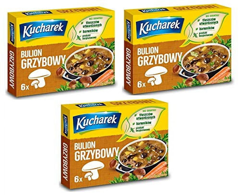Kucharek Bulion Grzybowy Mushroom Bouillon 60g / 2.12oz Box (3-Pack ...