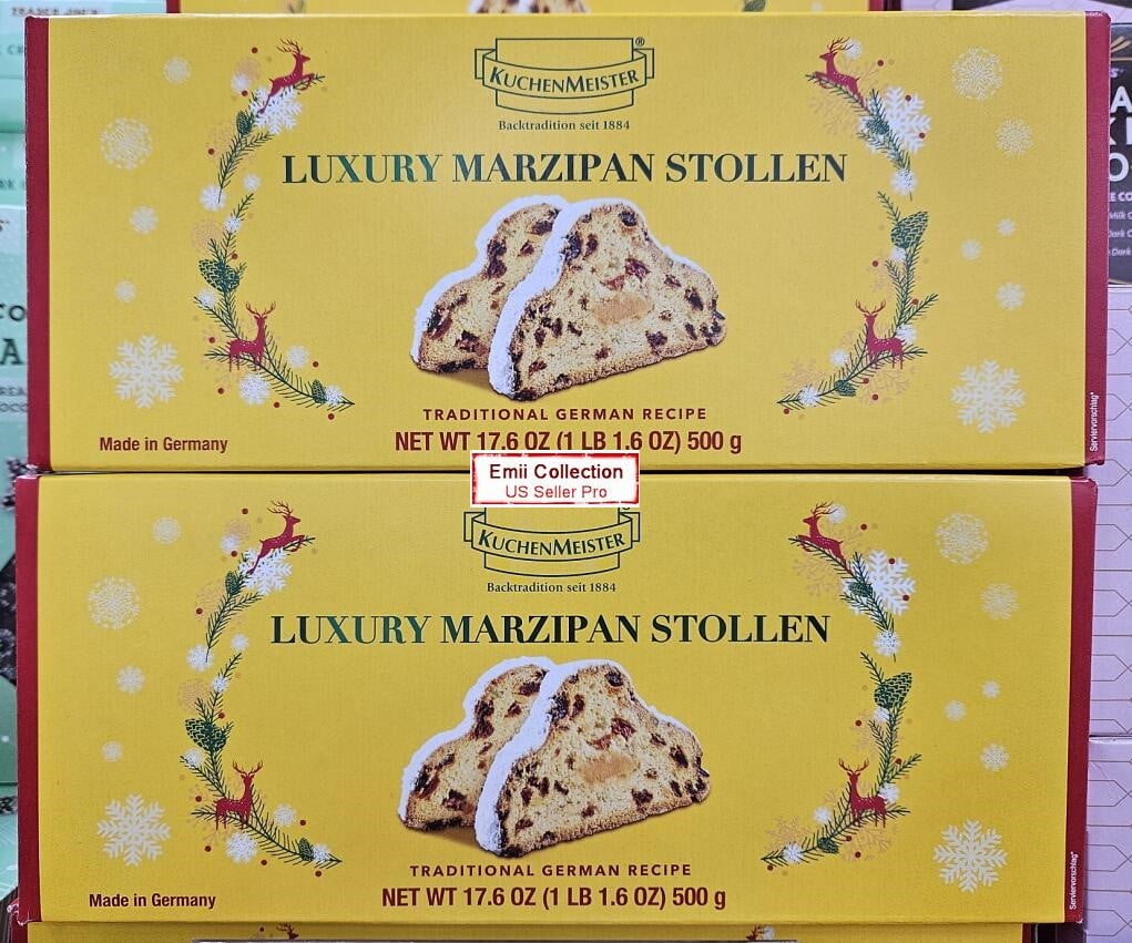 Kuchen Meister Luxury Marzipan Stollen Traditional German Recipe 17.6oz ...