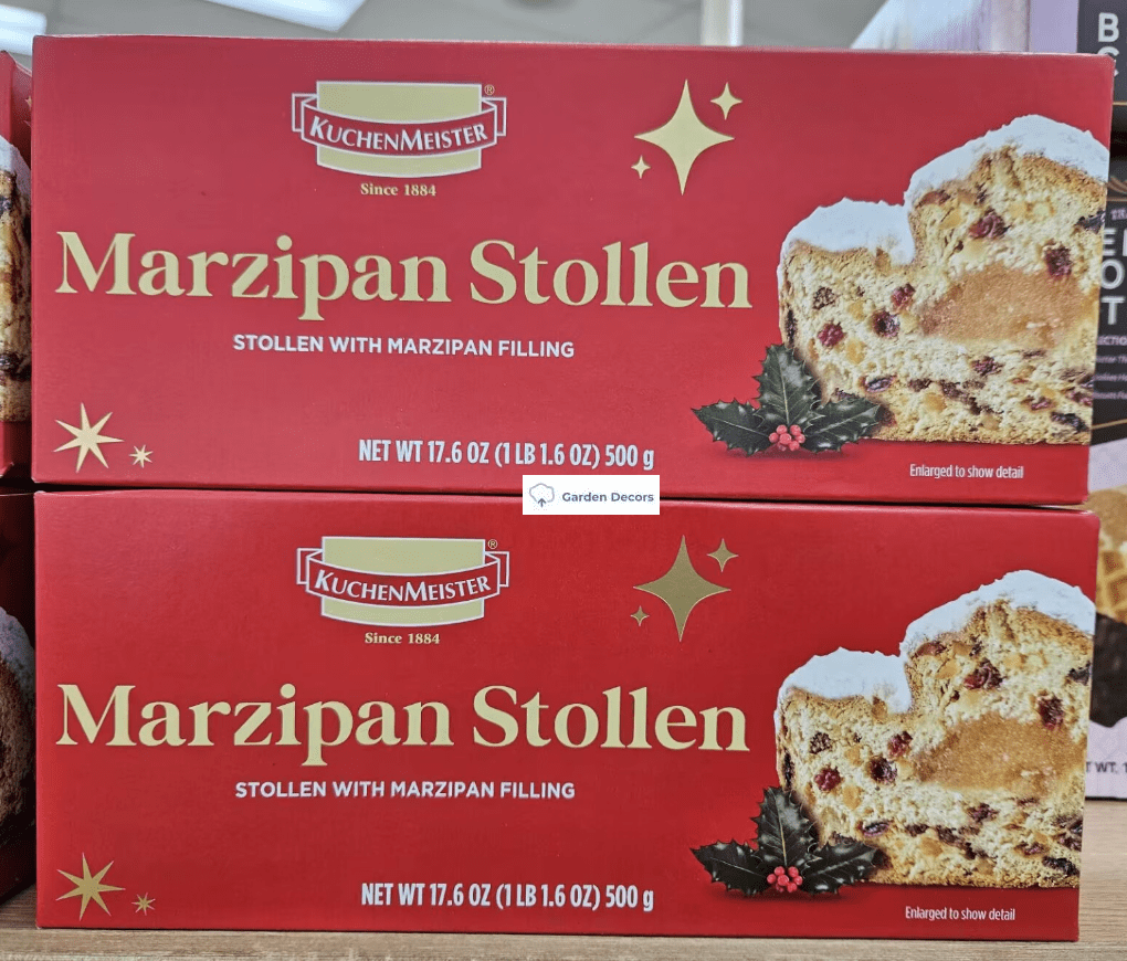 KuchenMeister Marzipan Stollen with Marzipan Filling 17.6oz 500g (2 ...