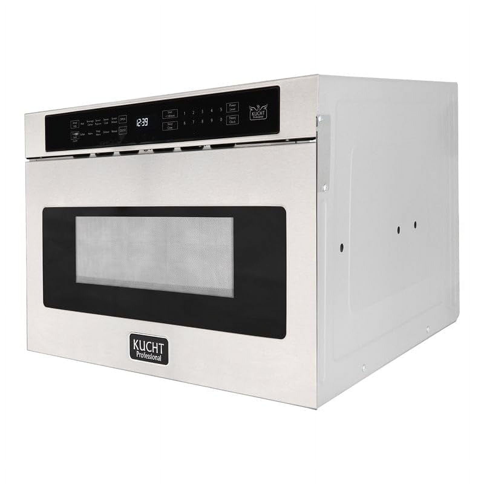 Kucht Professional 23.8" Modern Stainless Steel Microwaves in Silver ...