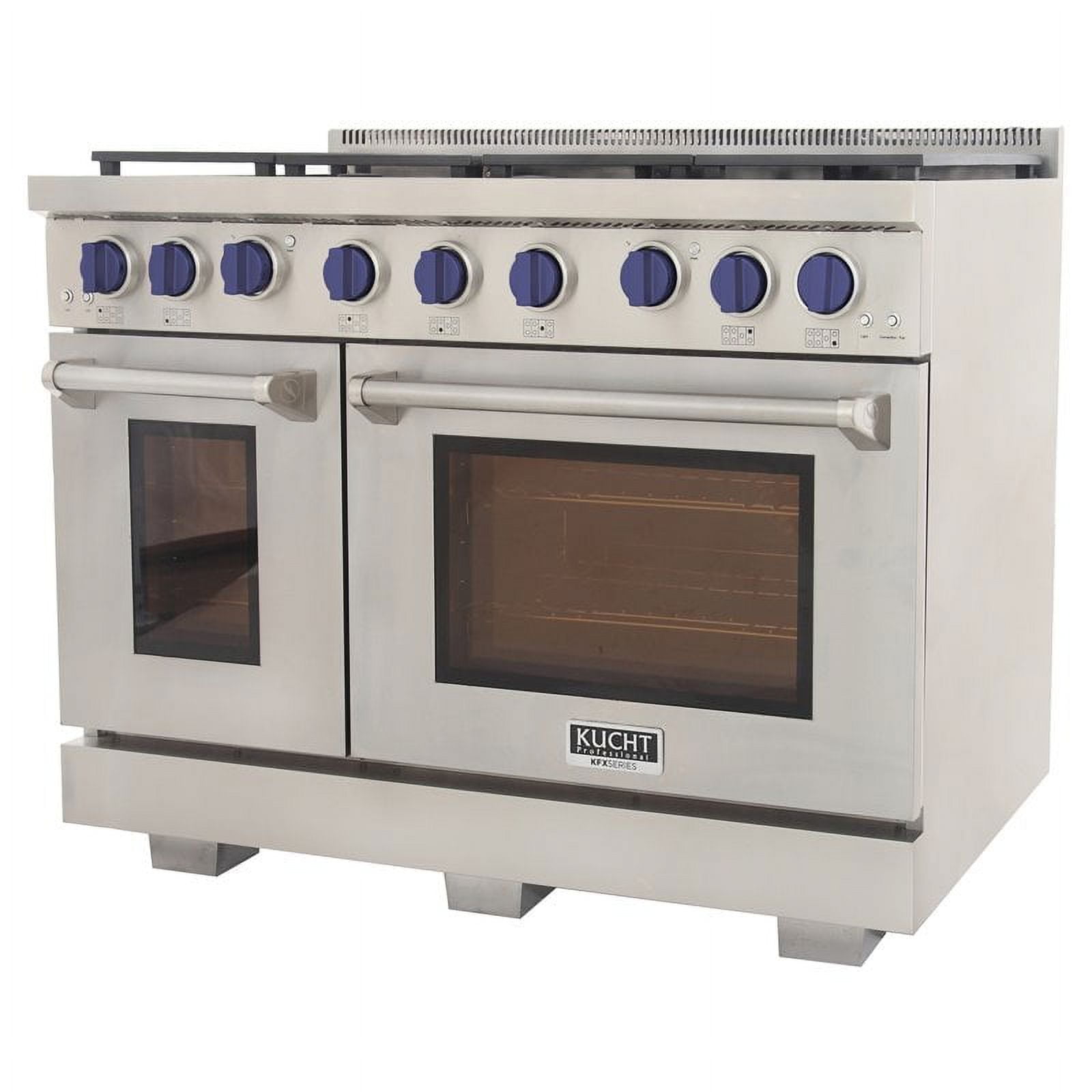 Kucht Professional 48" Stainless Steel Propane Gas Range in Blue/Silver ...