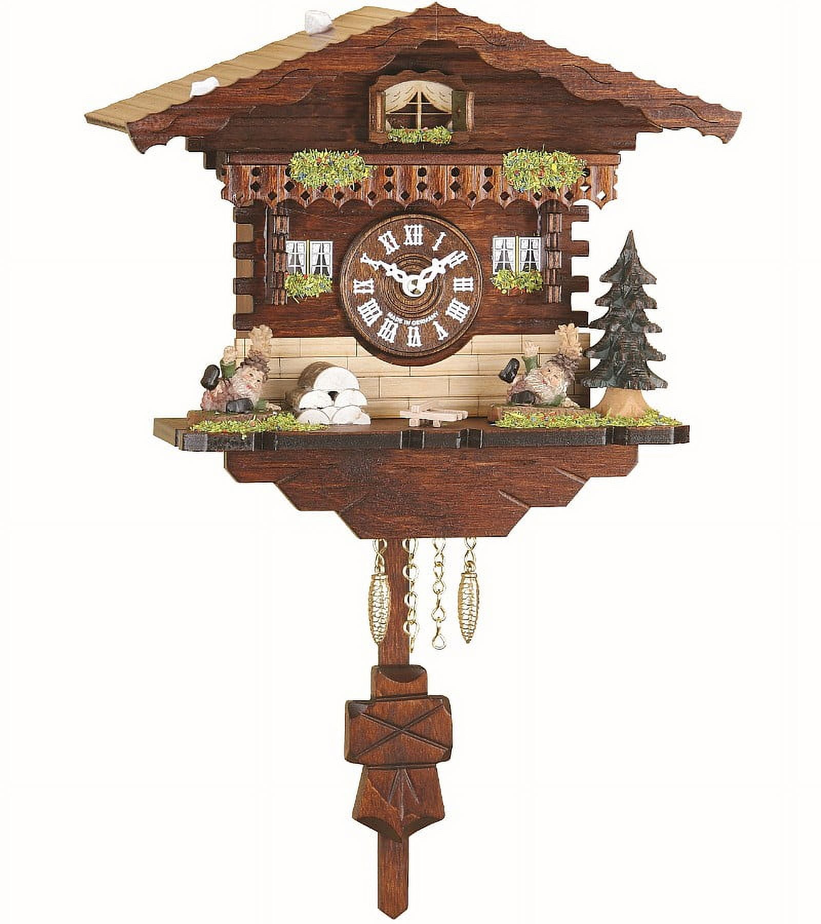 Kuckulino Black Forest Clock Swiss House with quartz movement and ...