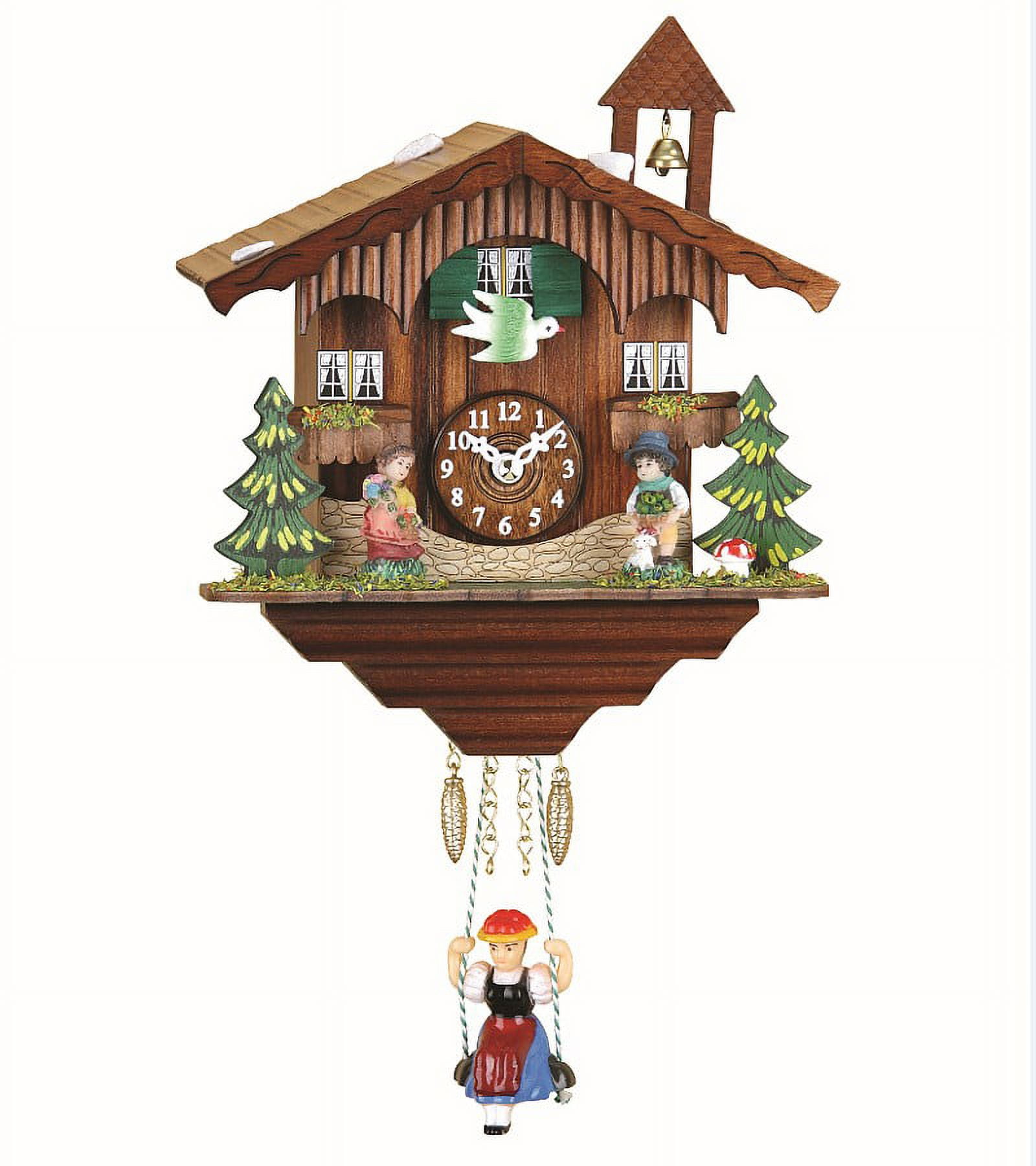 Kuckulino Black Forest Clock Swiss House with quartz movement and ...