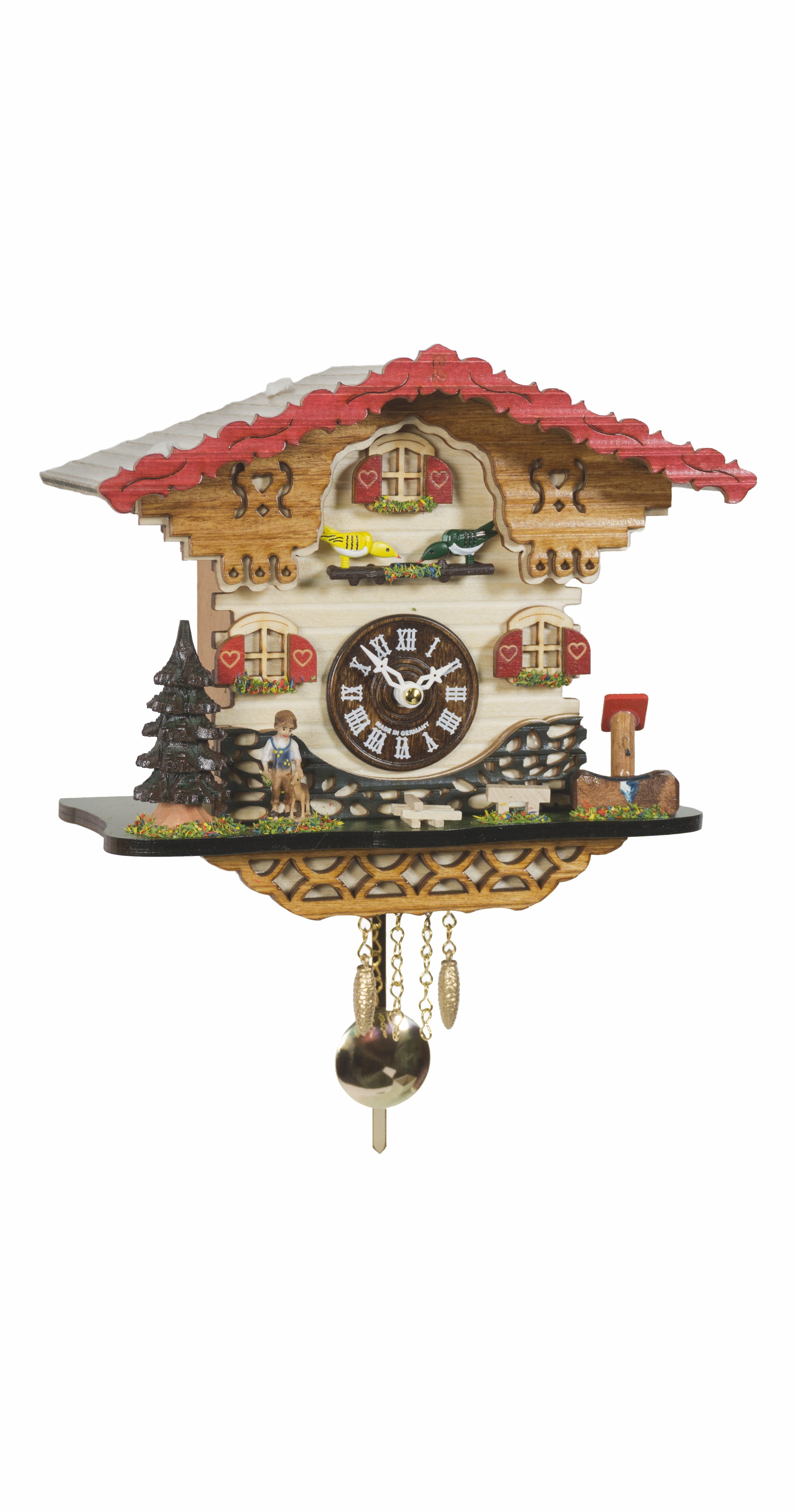Kuckulino Black Forest Clock Swiss House with quartz movement and ...
