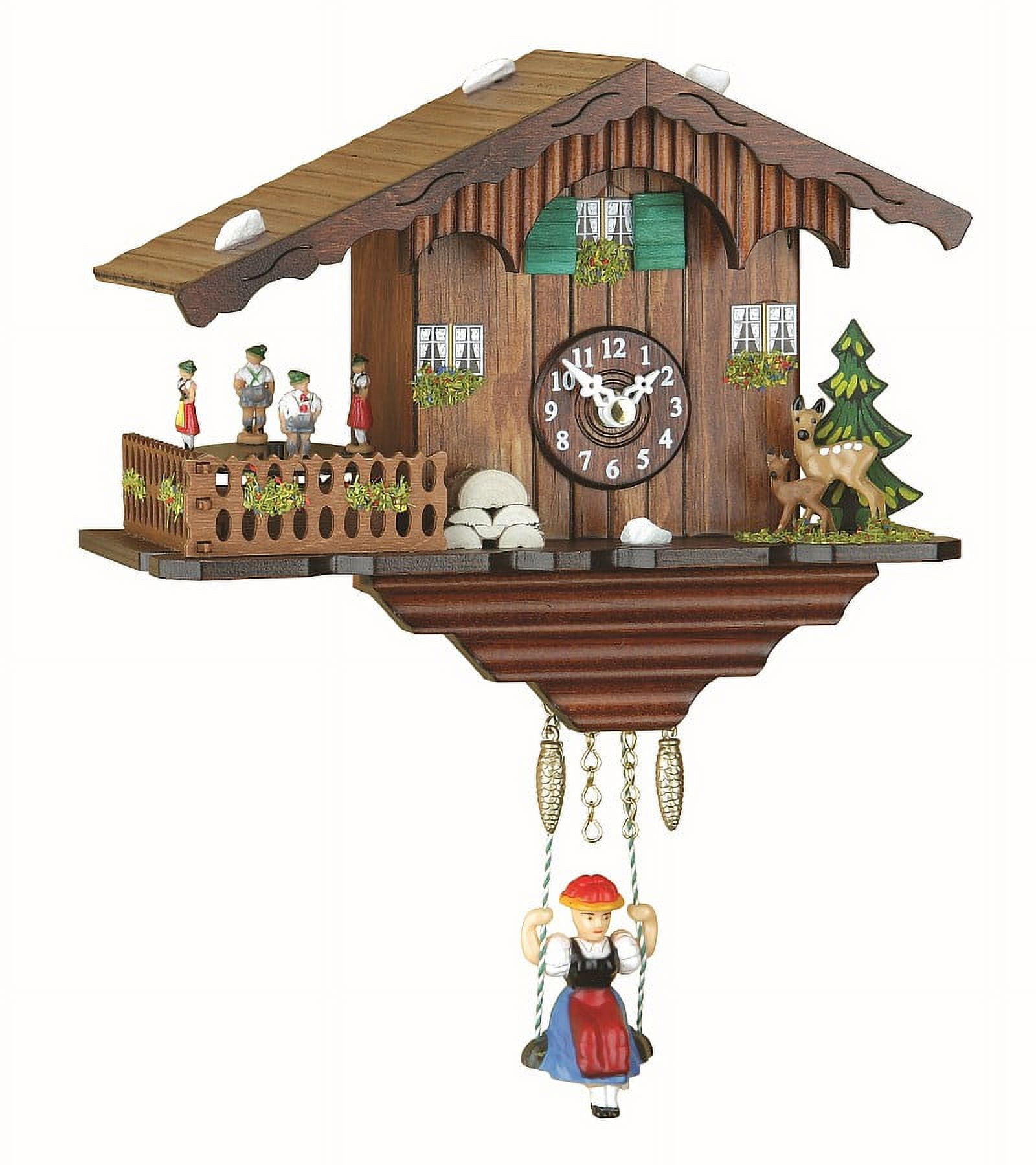 Kuckulino Clock with Quartz Movement, Cuckoo Chime, Turning Dancers ...