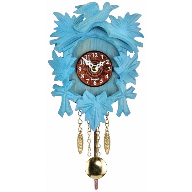 Kuckulino Black Forest Clockwith quartz movement and cuckoo chime, blue ...
