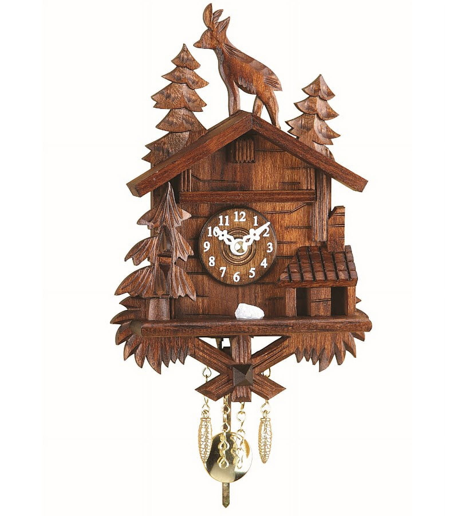 Kuckulino small Black Forest Clock with quartz movement and cuckoo ...
