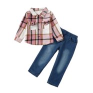 CARETOO Toddler Boy Clothes Outfit Infant Shirt Denim Jeans Pants Fall ...