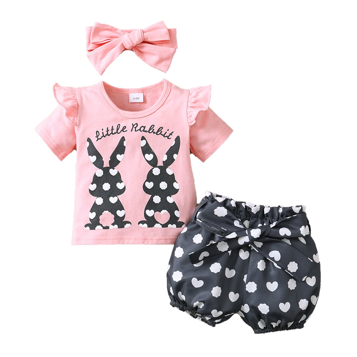 Kucnuzki 9 Months Baby Girl Summer Outfits Shorts Sets 12 Months Short ...