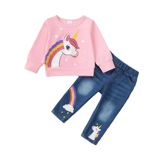 Kucnuzki Toddler Baby Girls Outfit Sets Fall 4-5T Toddler Baby Girls ...