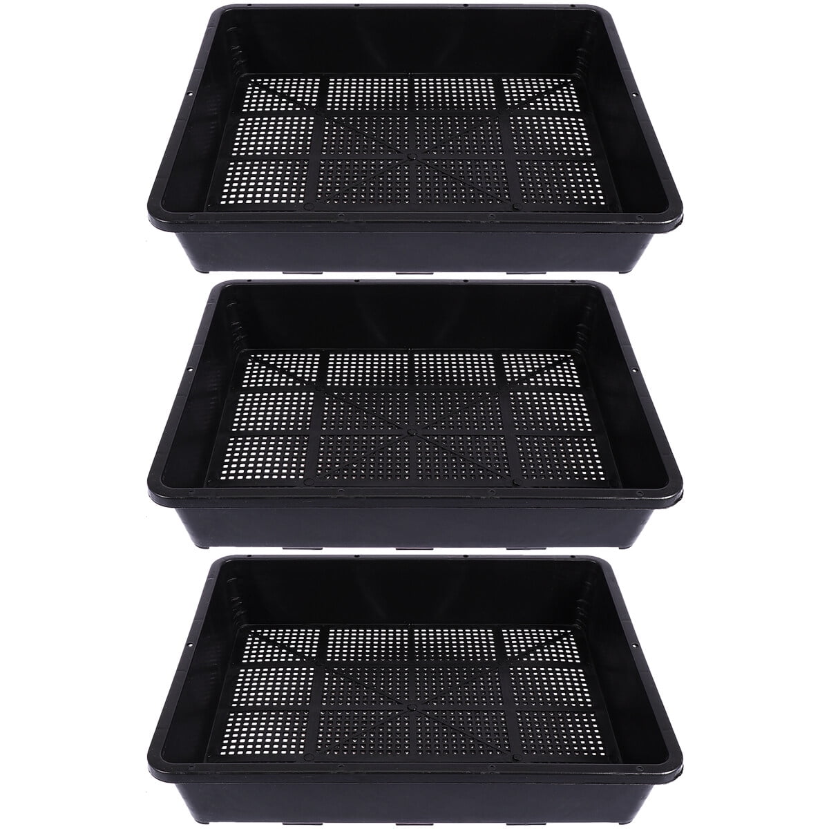 Kudiqi 3pcs Sprouting Trays Kit Soil-Free Wheatgrass Bean Sprout Grower ...