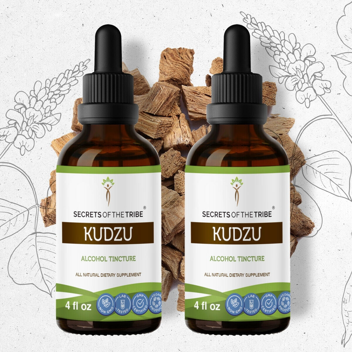 Kudzu Tincture Alcohol Extract, Organic Kudzu Pueraria Lobata Rich in ...