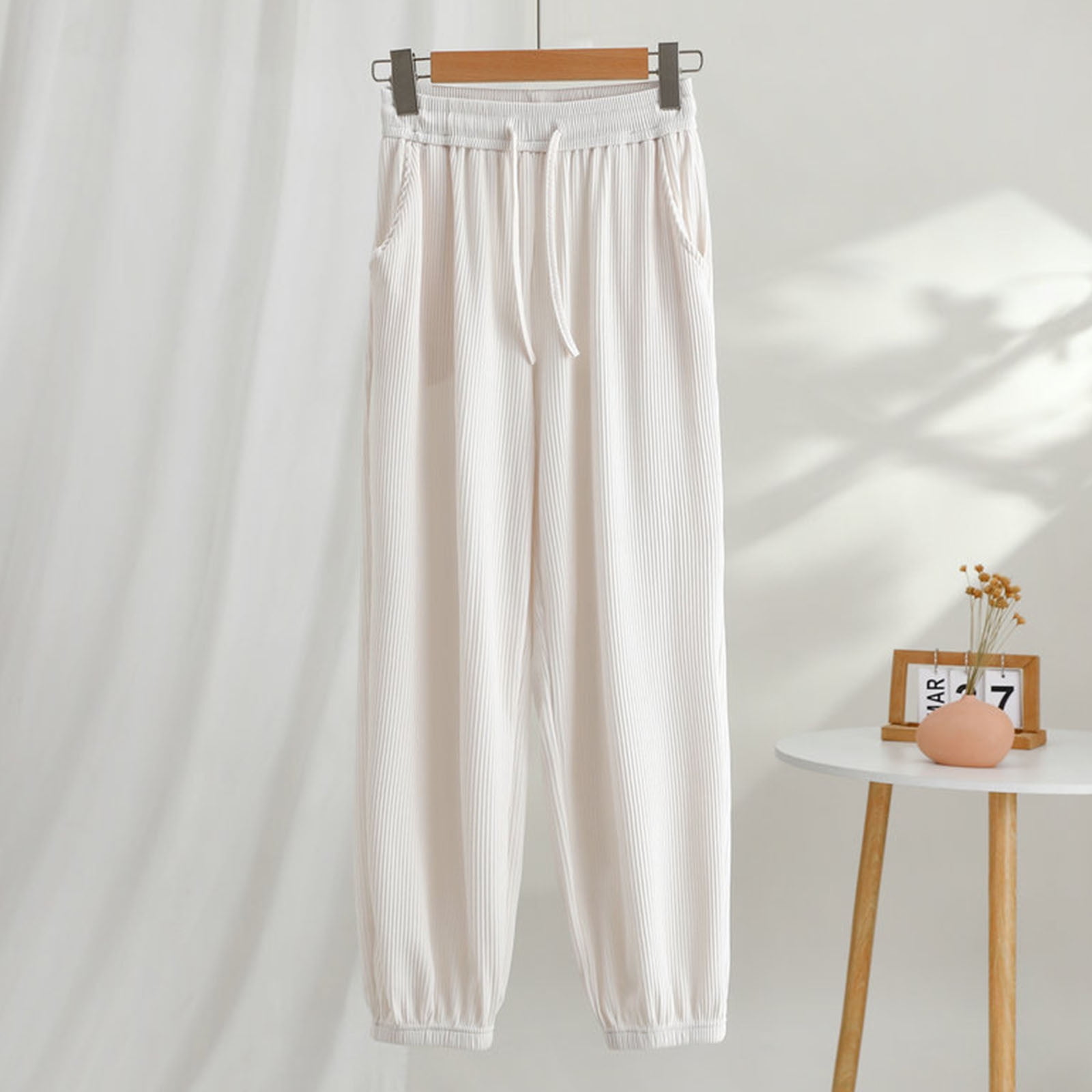 Kuegmeu Wide Leg Pants Woman Plus Size Stretchy Work Slacks Business ...