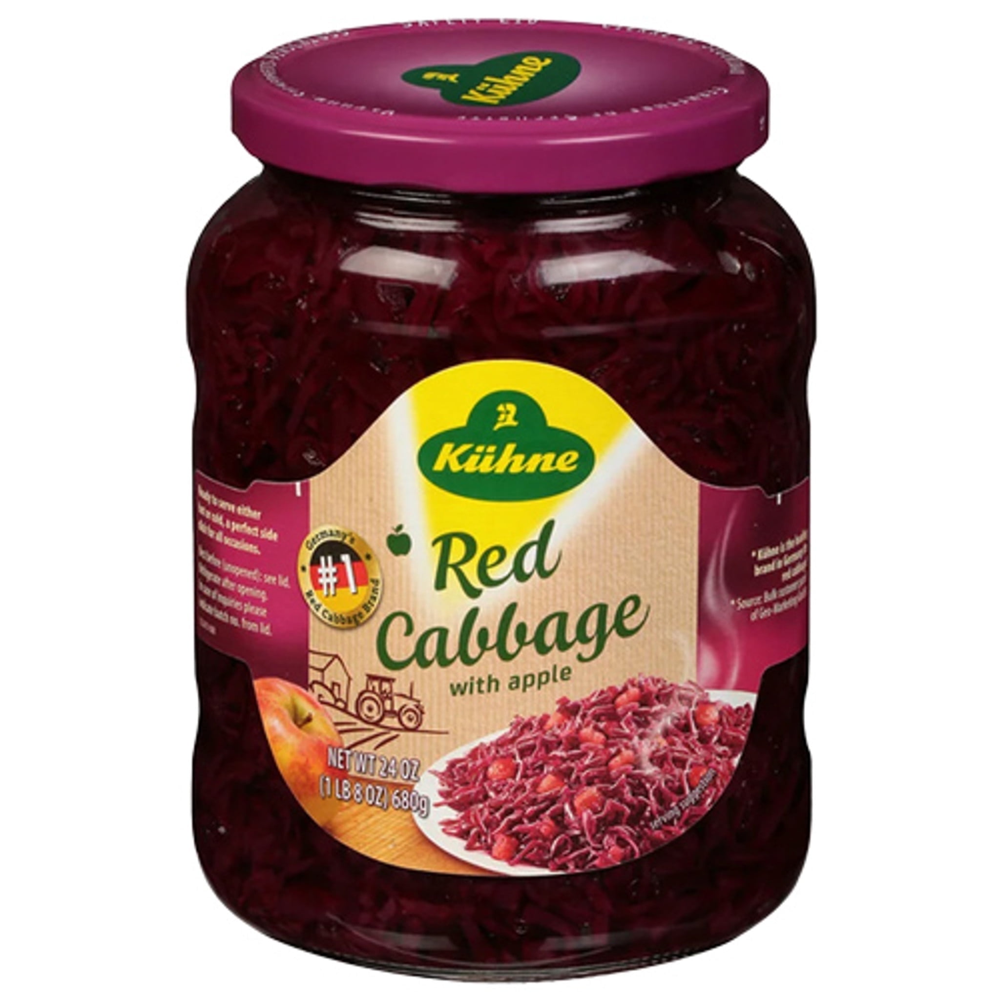 Kuehne Red Cabbage with Apple 680g - Walmart.com