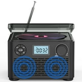 Portable Electric CD Player with AM-FM Stereo, Radio Cassette Combo ...