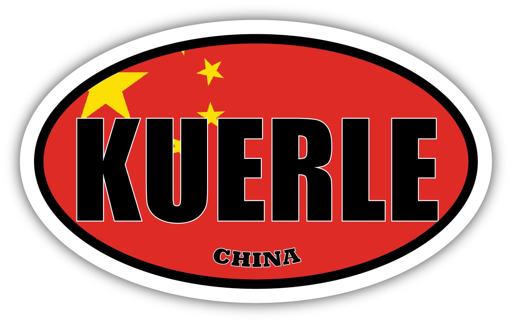 Kuerle China Flag Oval Decal Vinyl Bumper Sticker 3x5 inches - Walmart.com