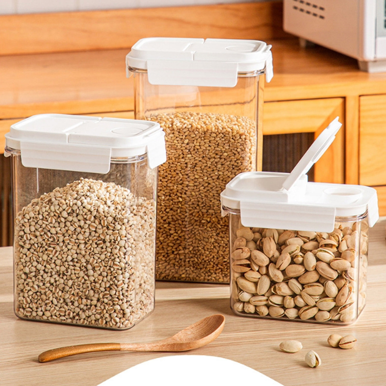 Kuervmo Airtight Food Storage Container Food Grade BPA Free Leak ...