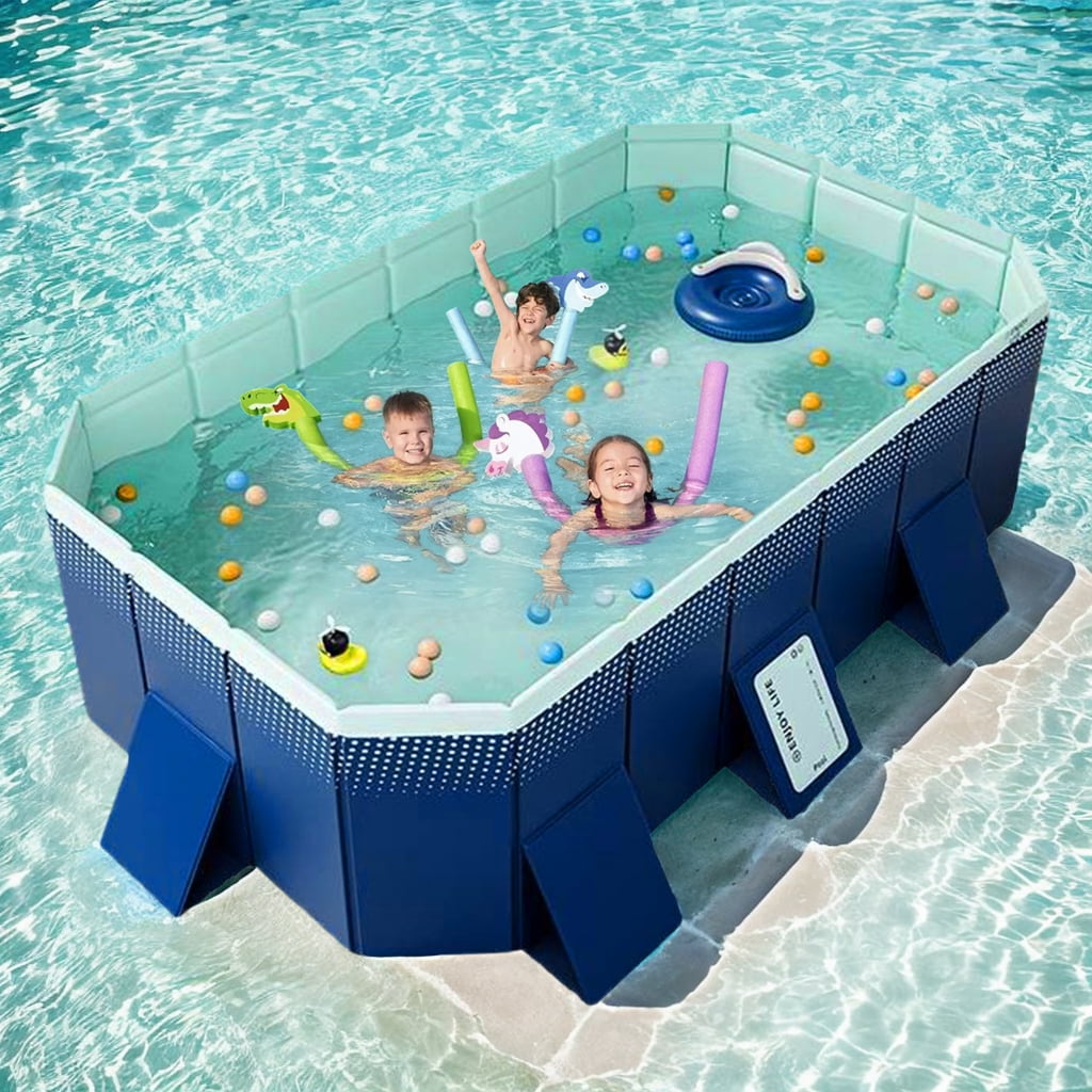 Kuervmo Foldable Swimming Pool, Unique Octagonal Design, Collapsible ...