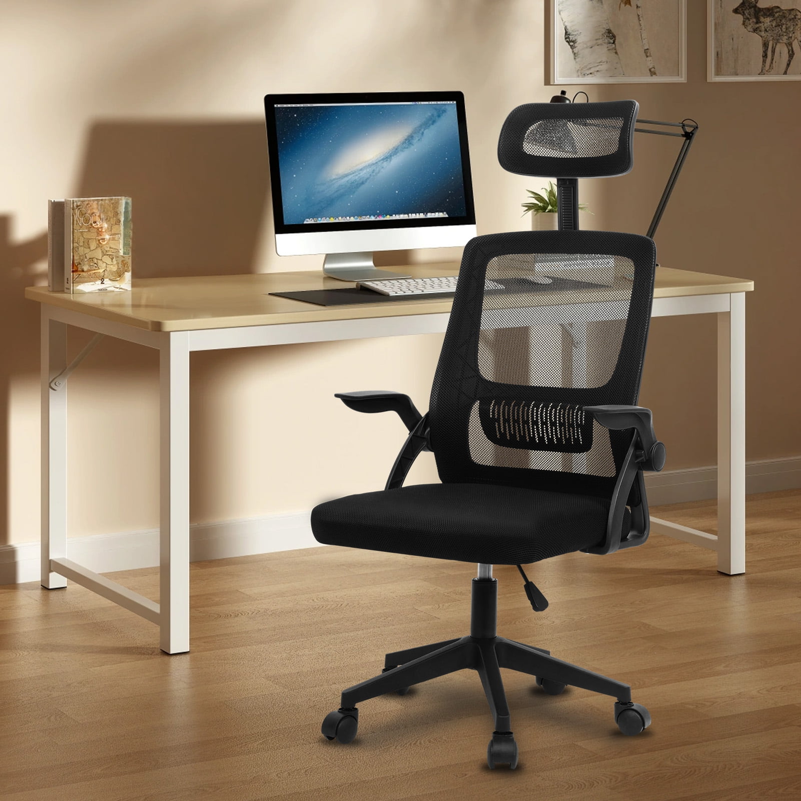 Kuervmo Office Chair, Ergonomic Desk Chair with Lumbar Support, Height ...