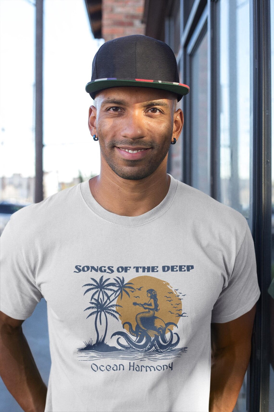 Kuesten Shirt Herren Minimalistische Meerjungfrau Strand Sommer Top ...