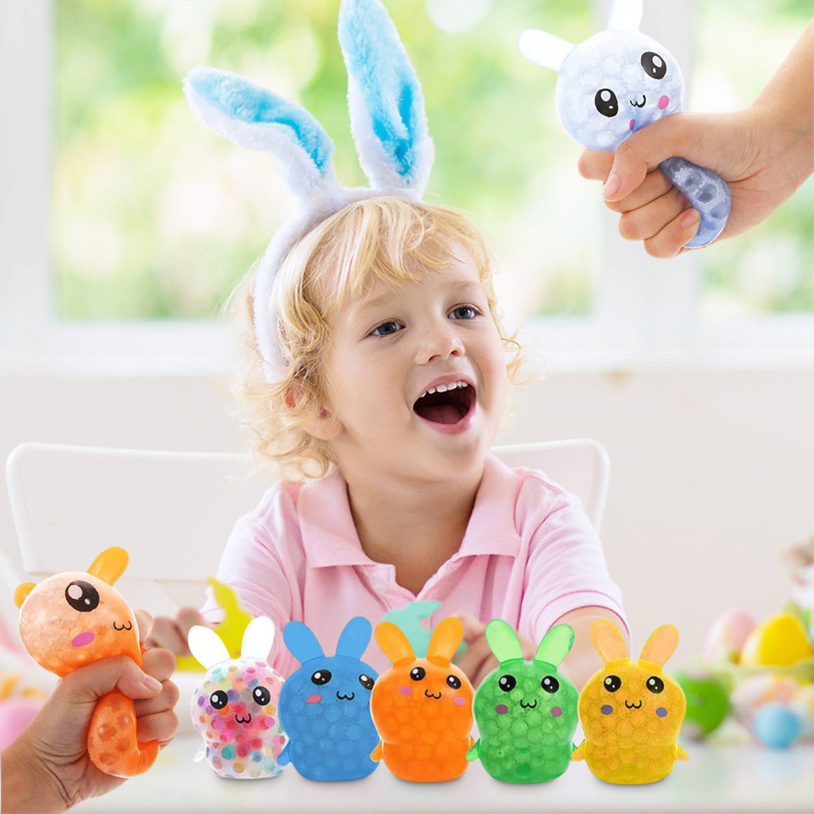 Kugachren 5Pcs Easter Basket Stuffers, Bunny Squishies Squishy Toys ...