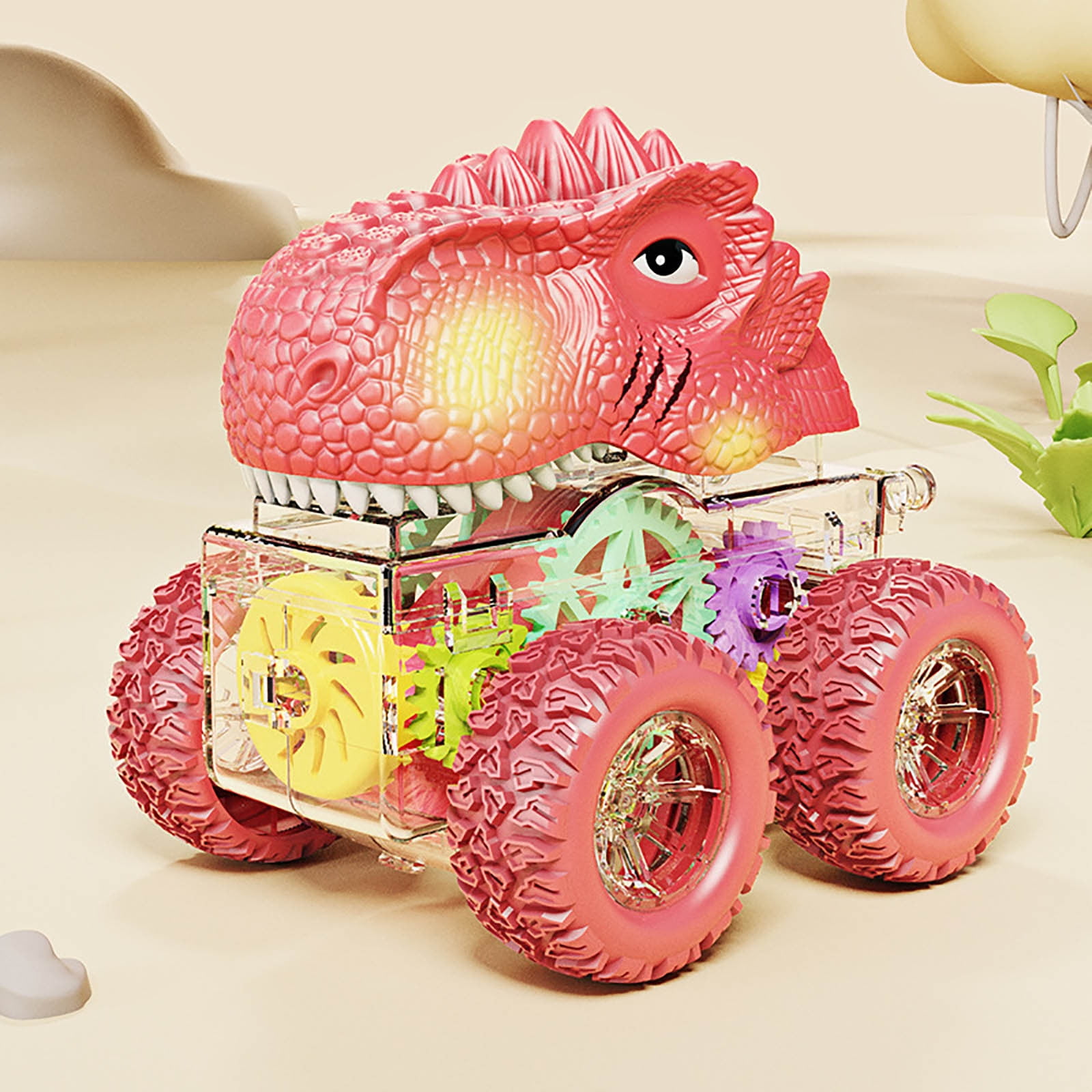 Kugachren Adorable Gear off Road Toy Car Gears Rotating Stunts Driving ...