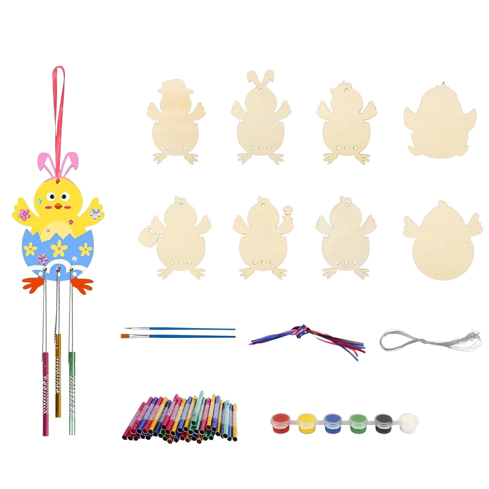 Kugachren Clearance Easter Wind Chimes Craft for Kids DIY Coloring ...