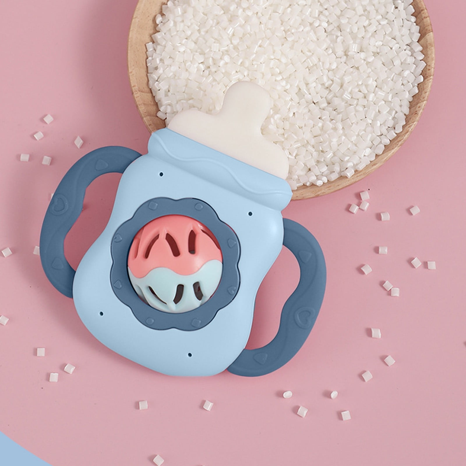 Kugachren Clearance Gift Newborn Baby Bottle Teething Glue Hand 2-in-1 ...