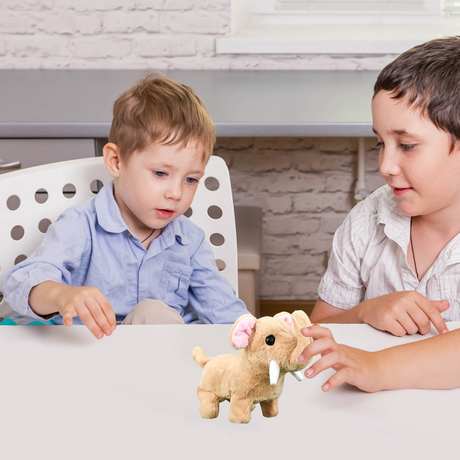 Kugachren Simulation Electric Elephant Toy, Battery Operated Walking ...