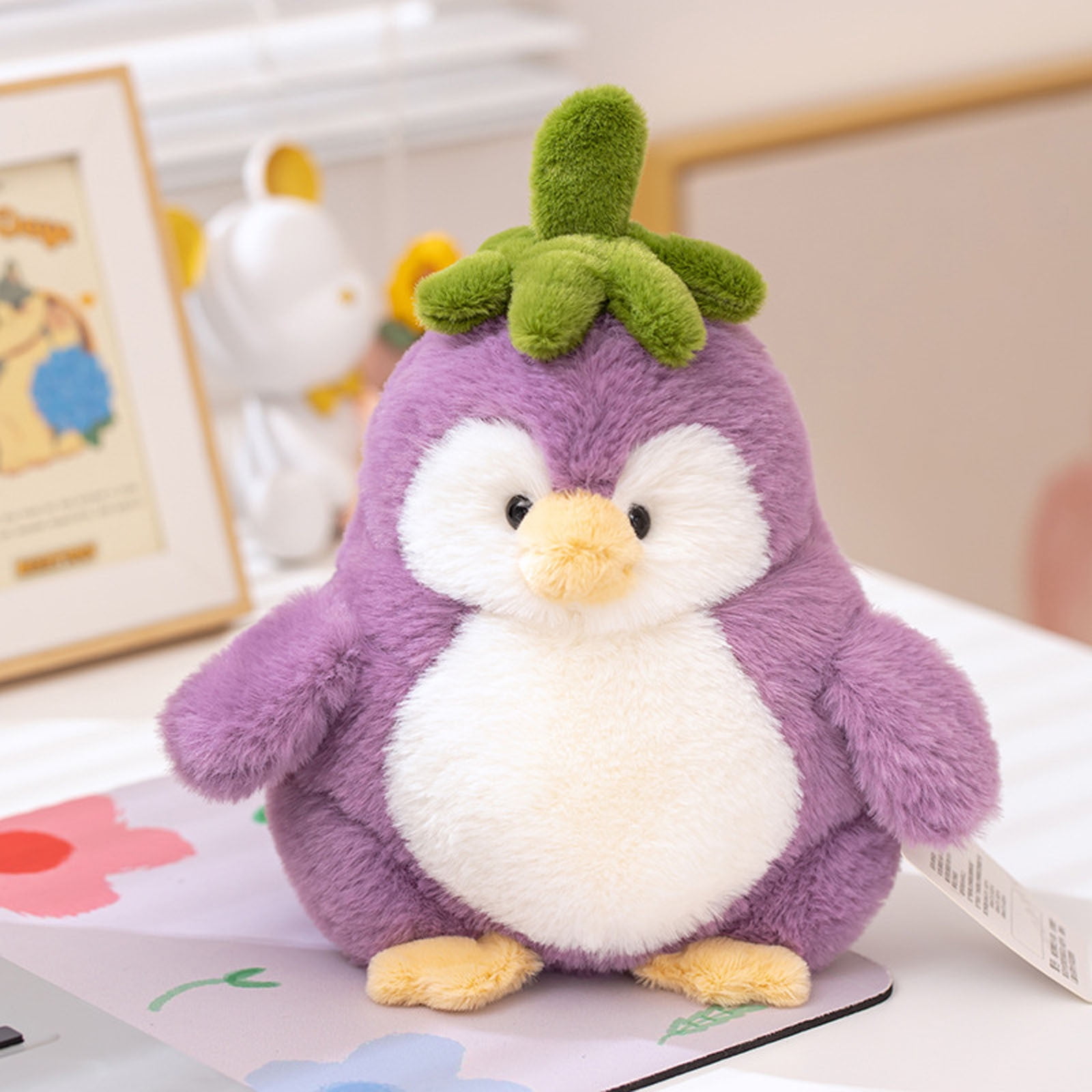 Kugachren Cute Eggplant Penguin Plush Doll, Adorable Penguin Baby ...