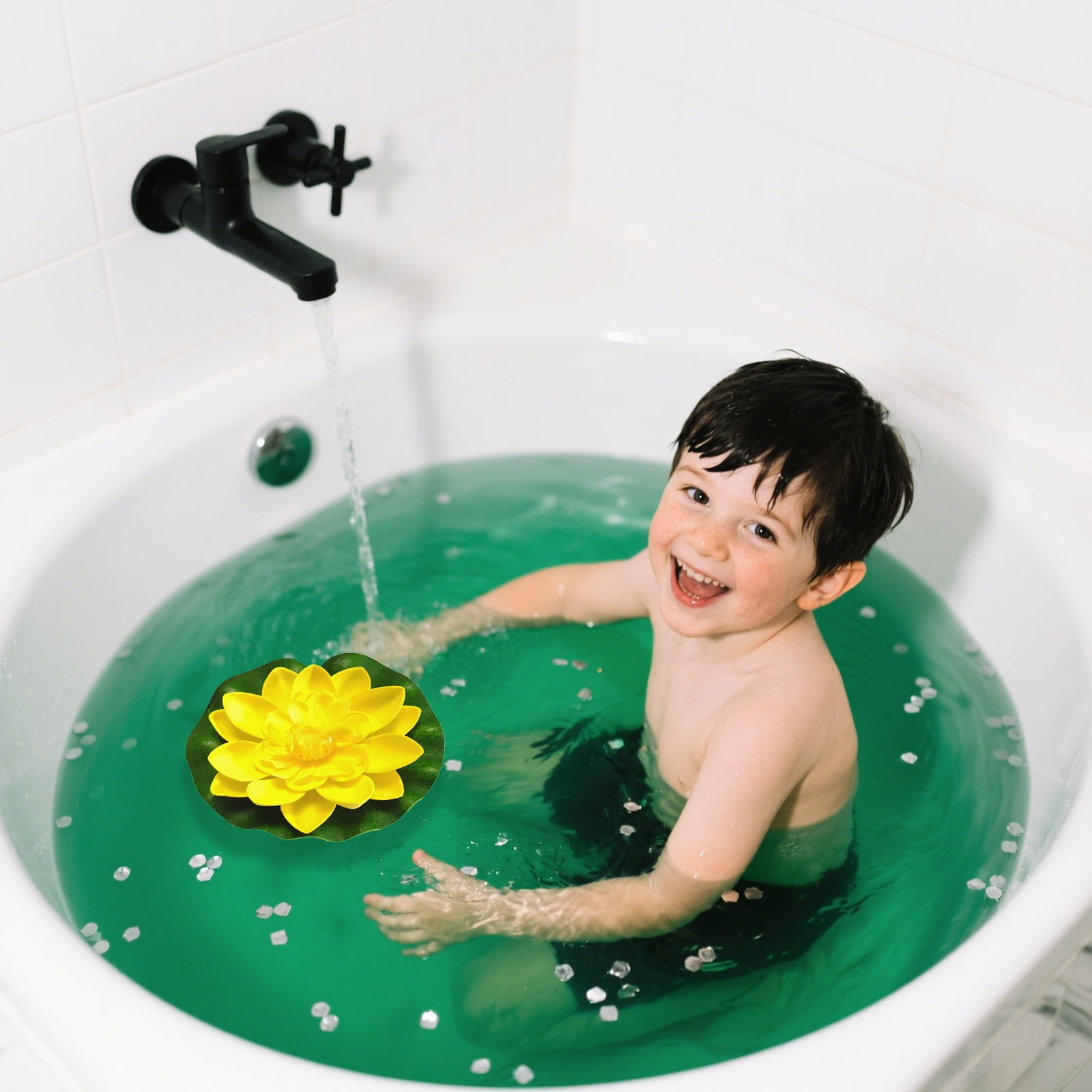 Kugachren EVA Foam Eternal Flower Bath Toy Decoration, Non-Toxic ...