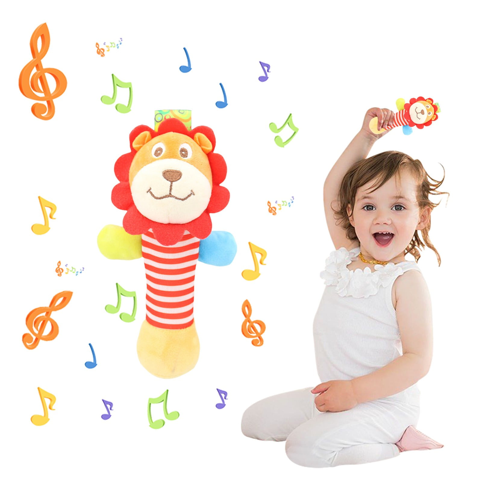 Kugachren Hand Jingle Bells Hand Sleigh Bells Rainbow Rattles Bell ...