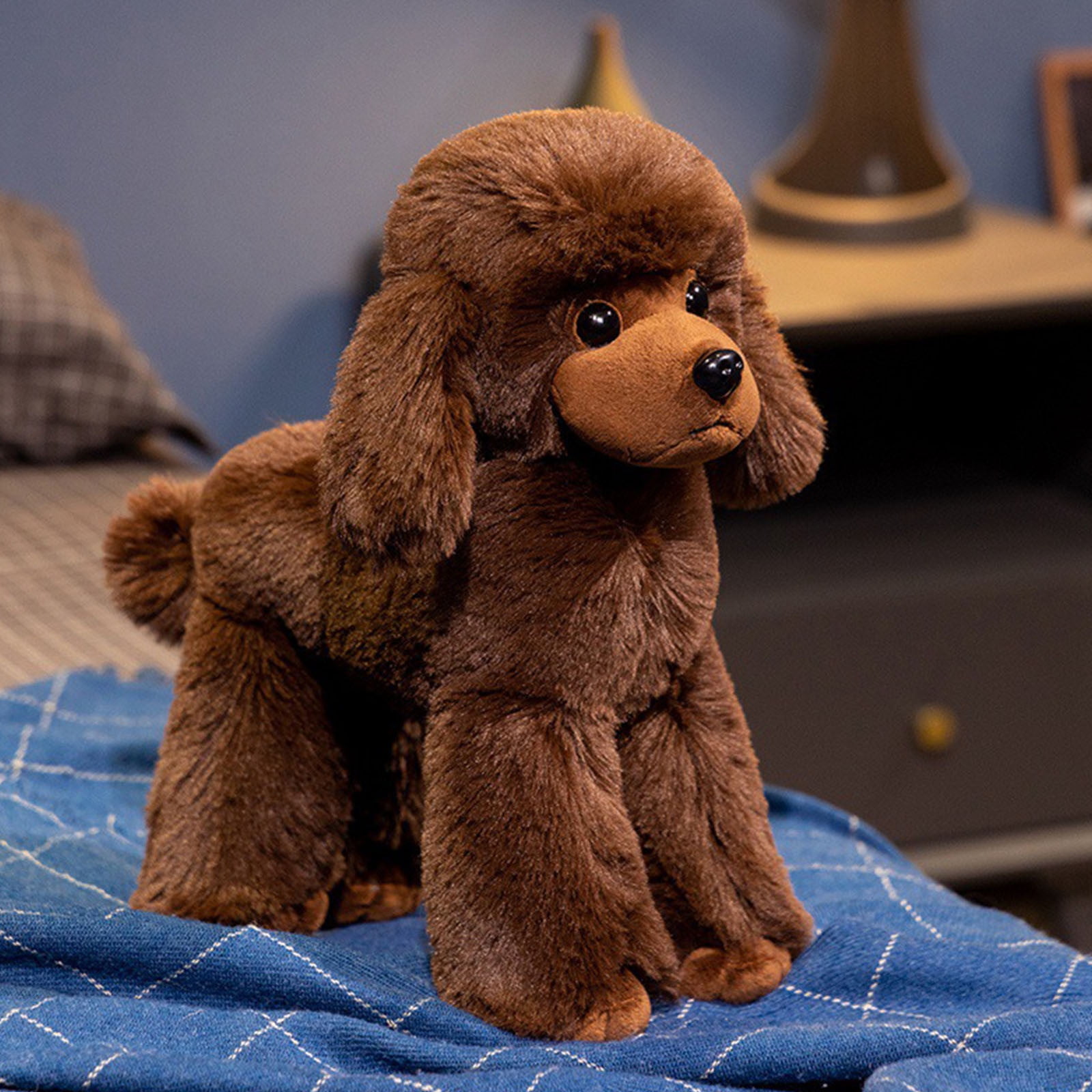 Kugachren Realistic Long Legged Poodle Dog Doll Toy Cute Puppy Stuffed ...