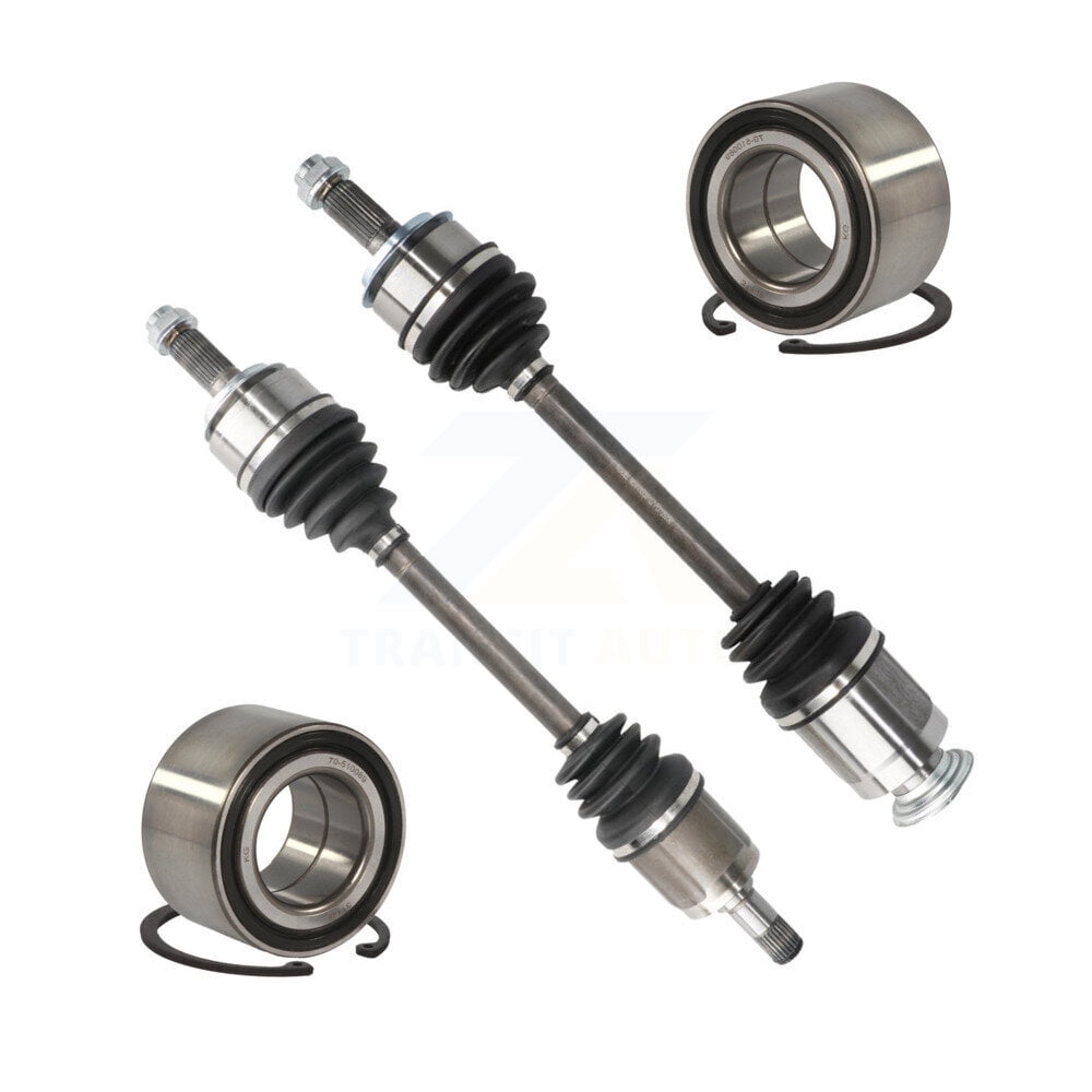 Kugel Front CV Axle Drive Shaft Complete Assembly and Wheel Bearing Kit ...