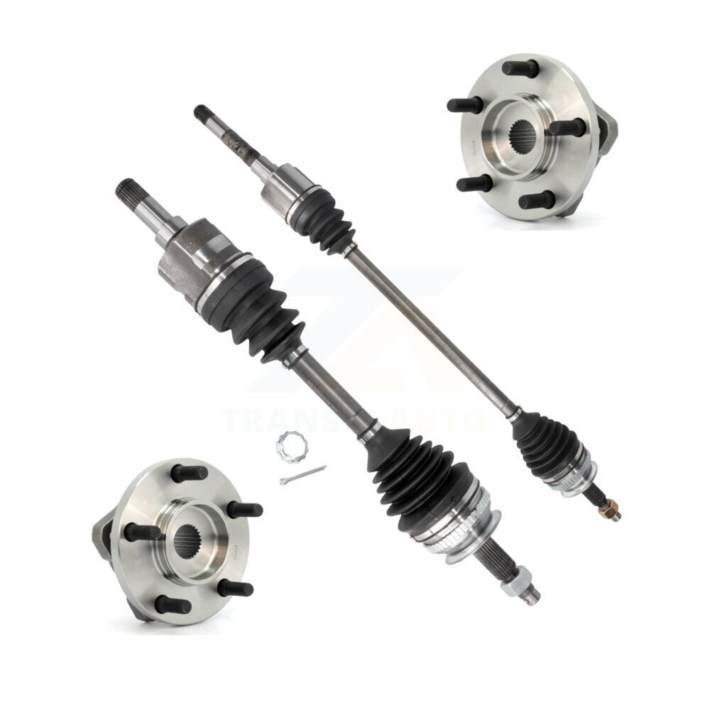 Kugel Front CV Axle Drive Shaft and Complete Wheel Hub Bearing Assembly ...