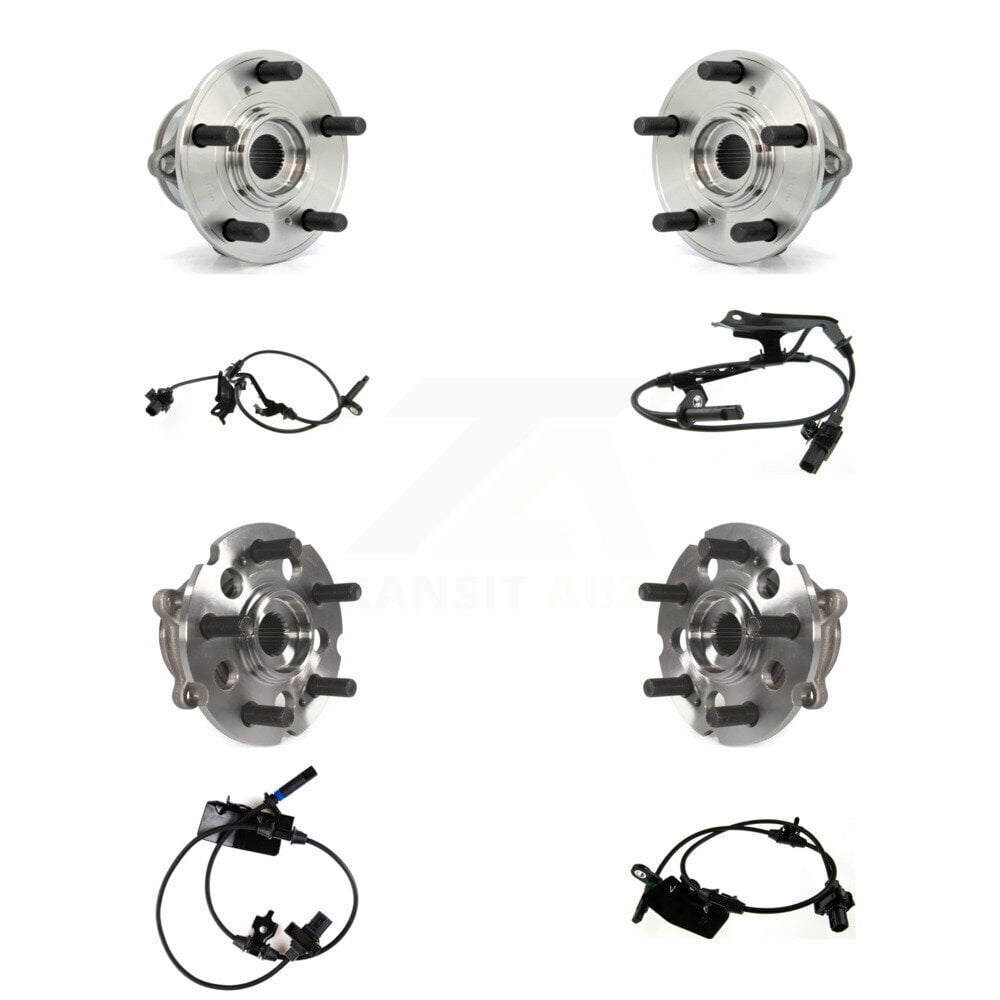 Kugel Front Rear Wheel Hub Bearing and ABS Sensor Kit (8Pc) for Car ...