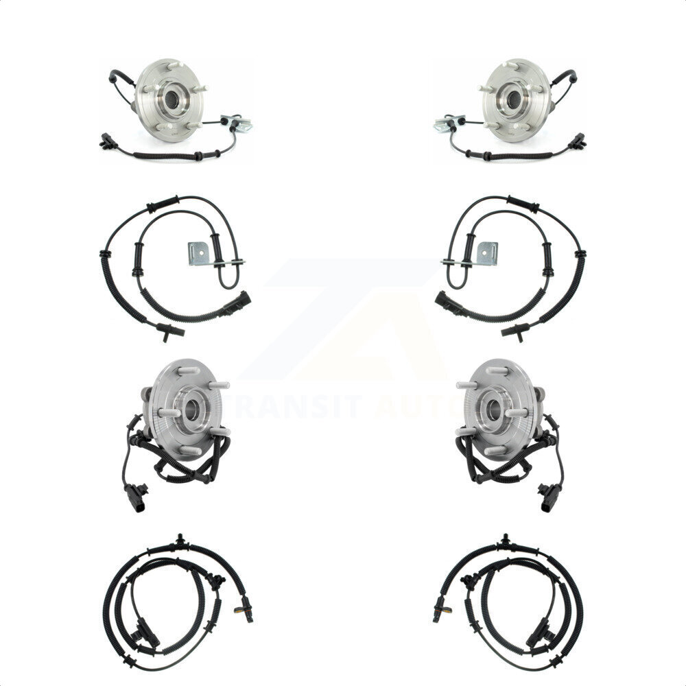 Kugel Front Rear Wheel Hub Bearing and Extra ABS Sensor Kit for Car ...