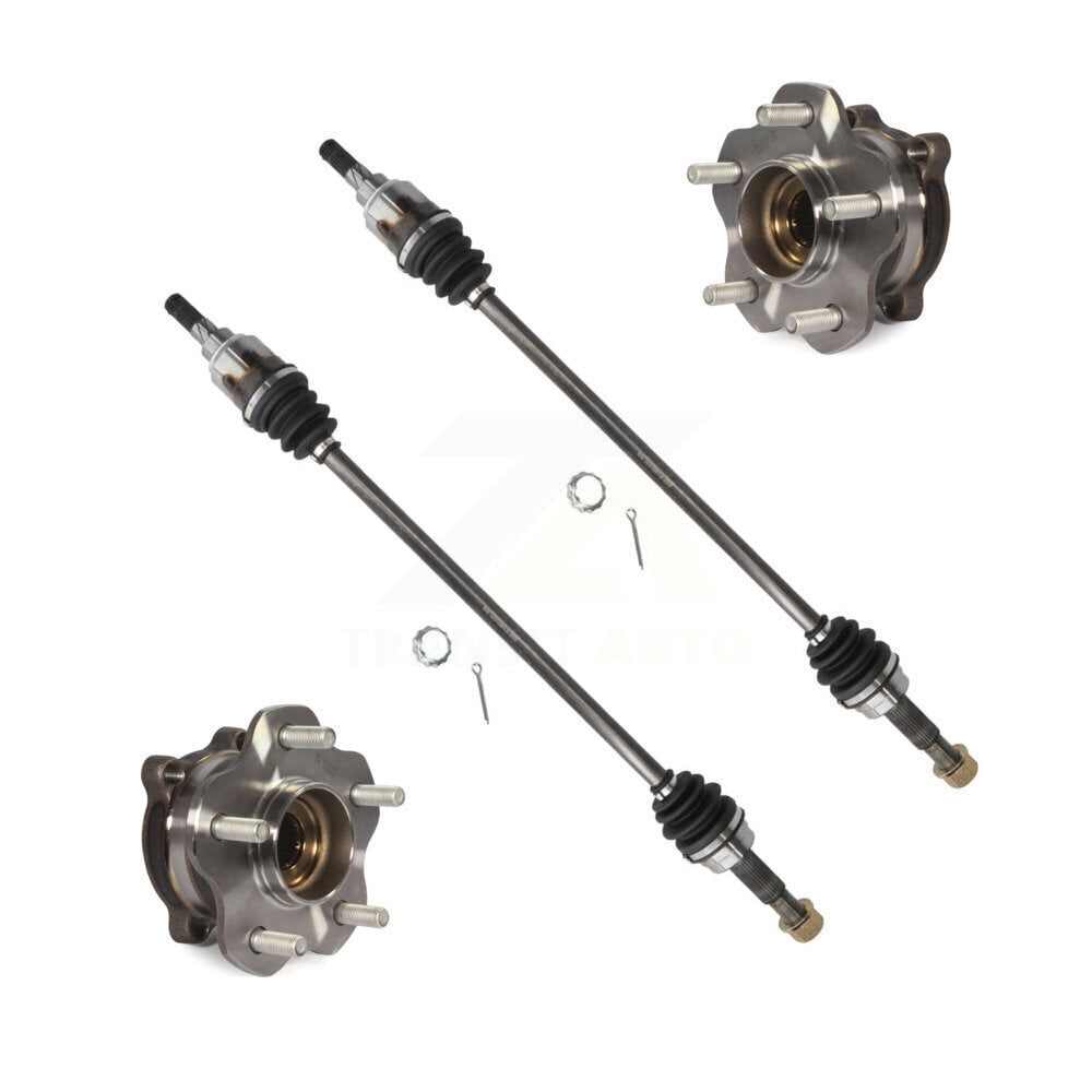 Kugel Rear CV Axle Drive Shaft and Complete Wheel Hub Bearing Assembly ...