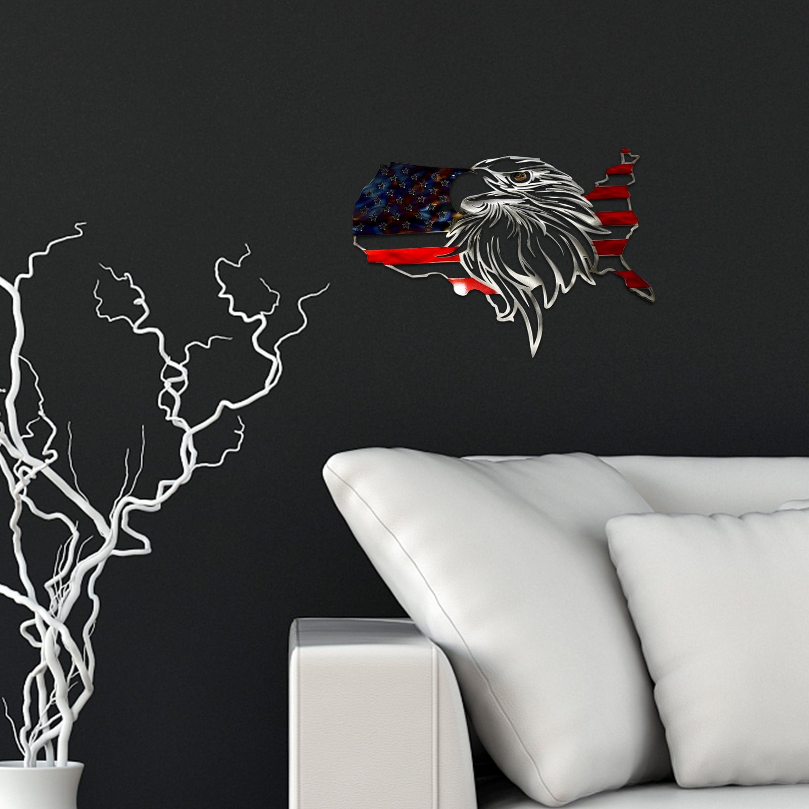 Kugisaki 4th of July 2023 New in dependence Day Usa Metal Flag ...