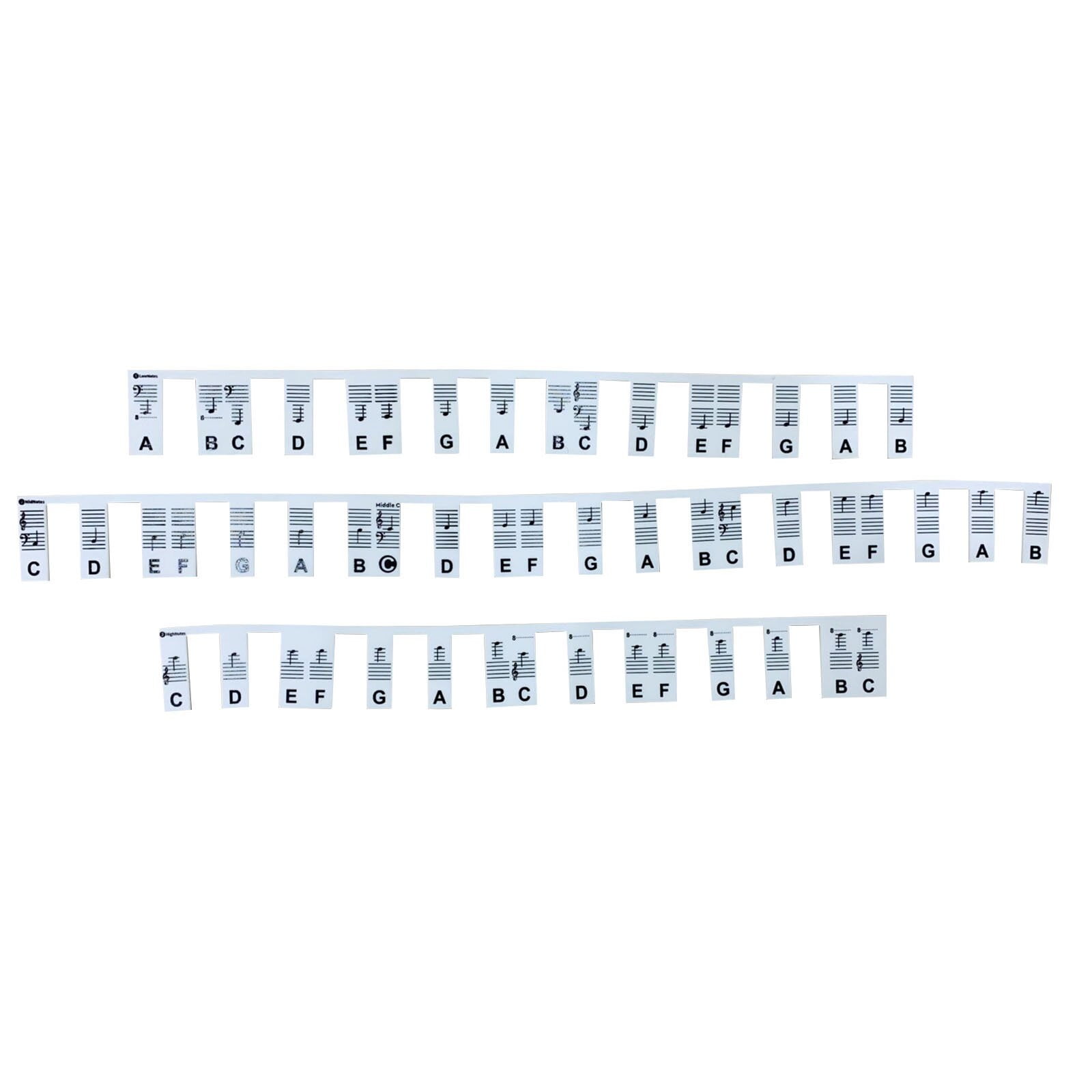 Kugisaki 88 Key Silicone Detachable Piano Keyboard Label, Reusable ...