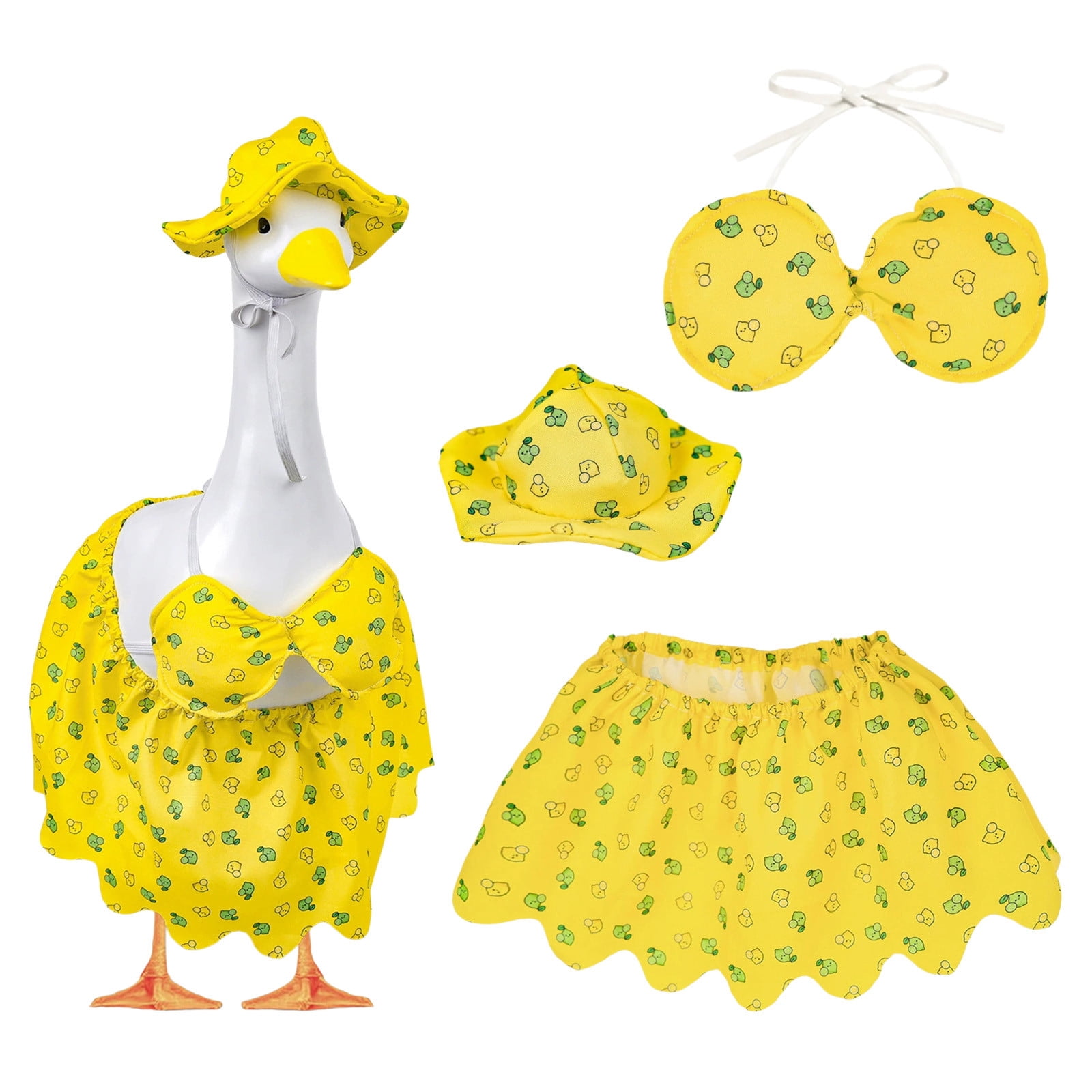 Kugisaki Bikini Porch Goose Outfits with Sunglasses and Swimming Tube ...