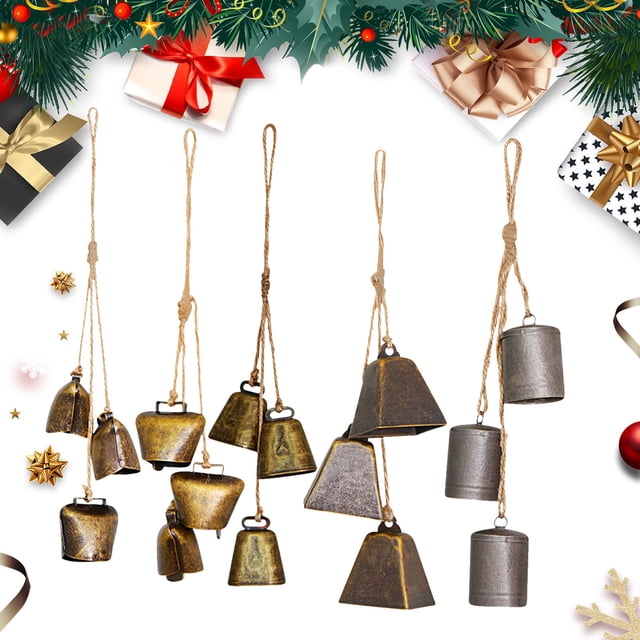Kugisaki Christmas 2025 Christmas Decorations Set of 3 Christmas Bell ...