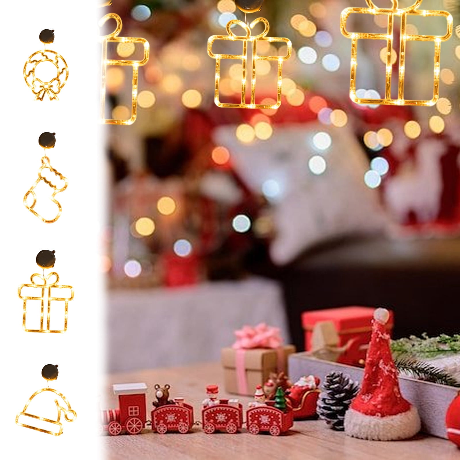 Kugisaki Christmas 2025 Christmas LED Light Decoration with Suction Cup ...