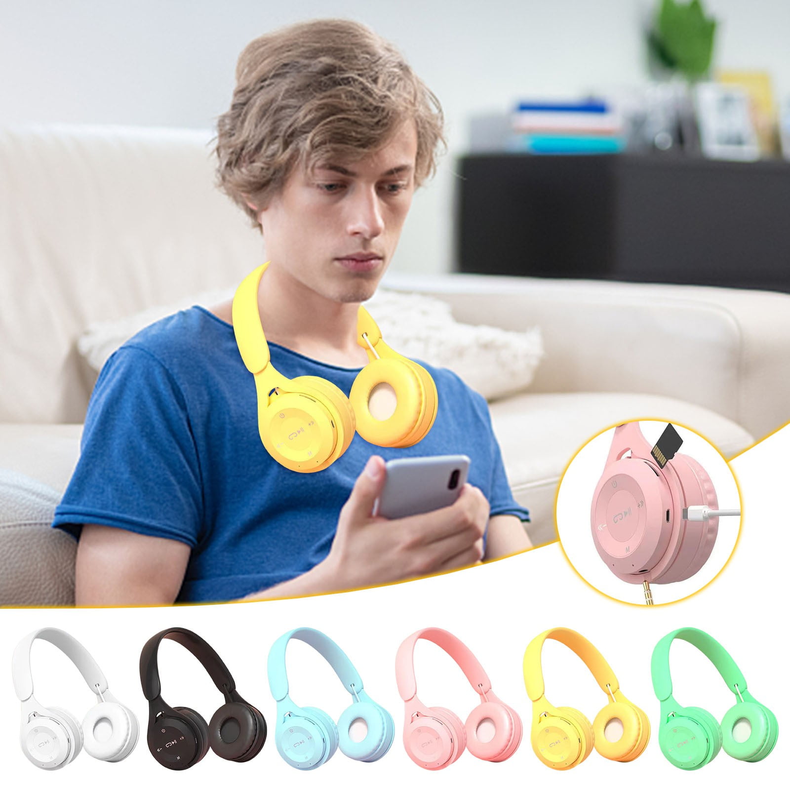 Kugisaki Christmas 2025 New Headworn Bluetooth Earphones Macaron ...