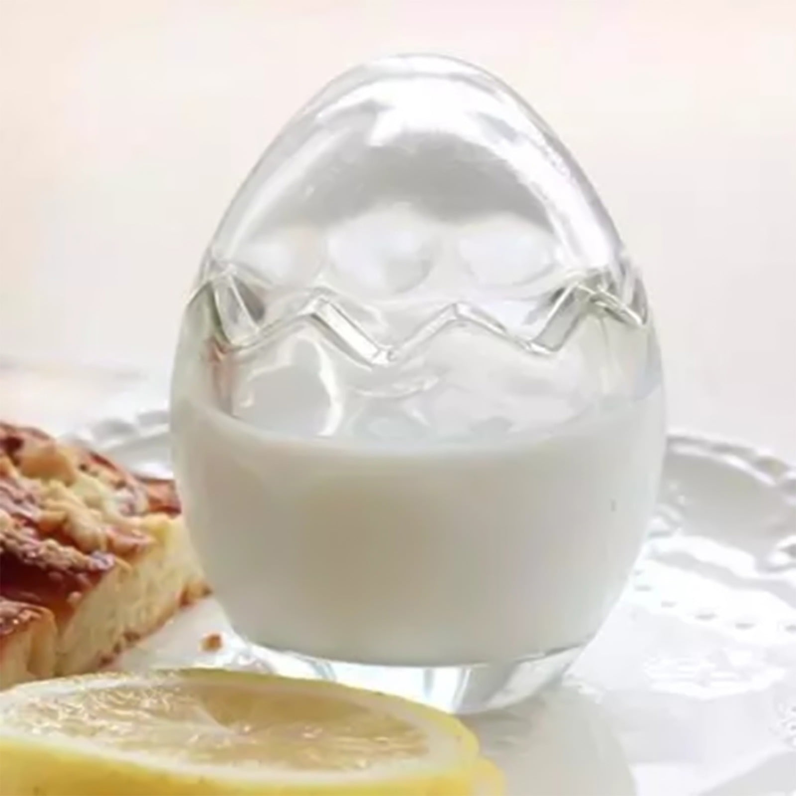Kugisaki Clear Glass Pudding Glass Drinking Glass Ice Cream Cup, (3.4 ...